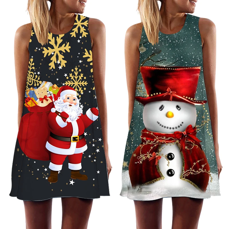 Casual Christmas Dresses Women | Womens Christmas Tunic Dress | Tunic ...