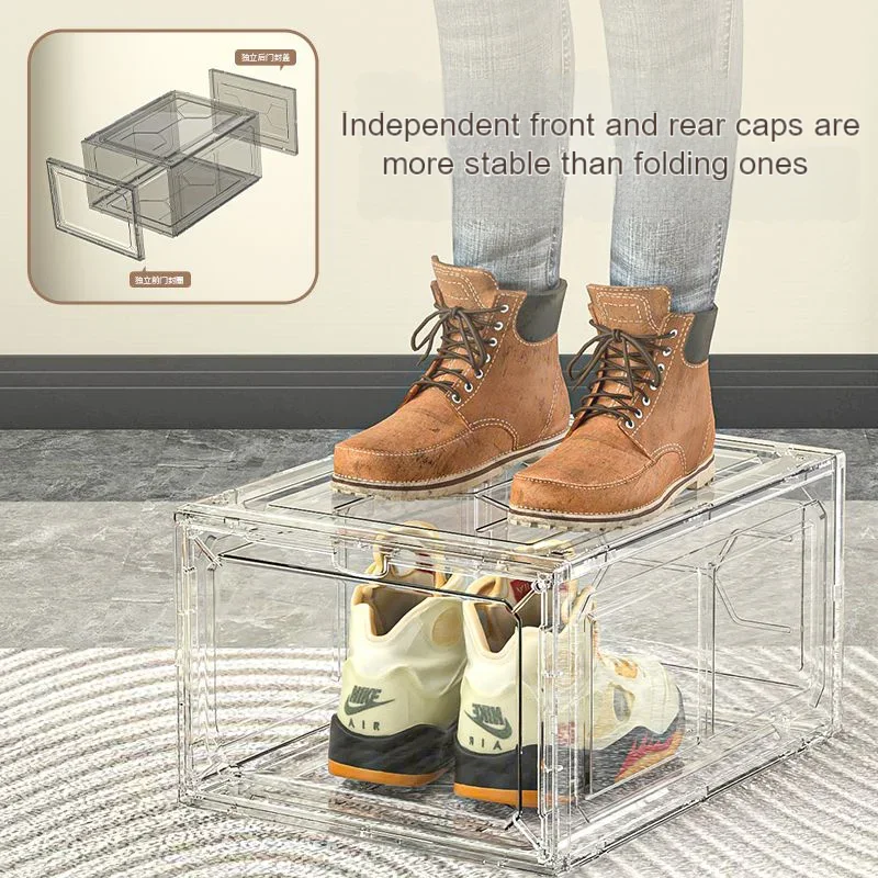 Fold-Sneakers-Box-Shoes-Case-Set-Plastic-Thickened-Transparent-Drawer ...