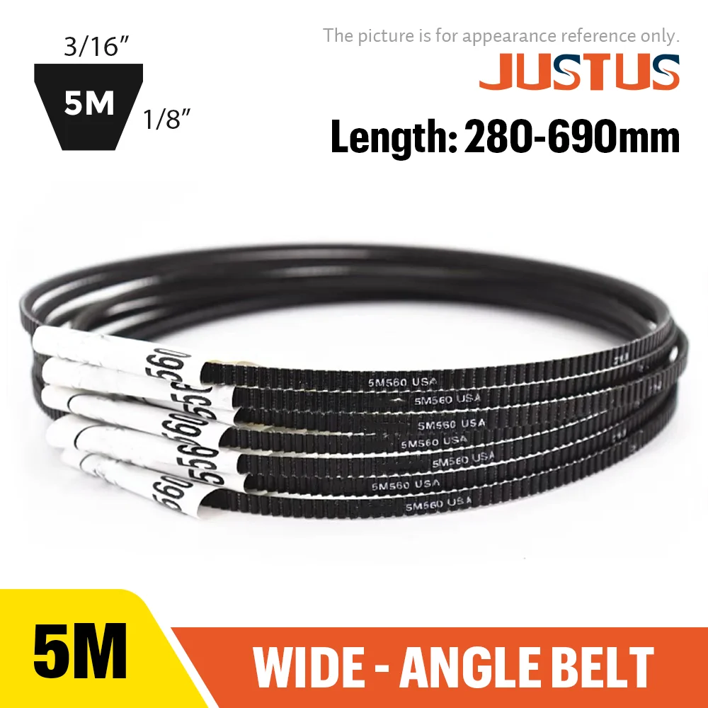 USA-5M Wide-angle belt 280-690mm For Harbor Freight Lathe Drive Belt ...