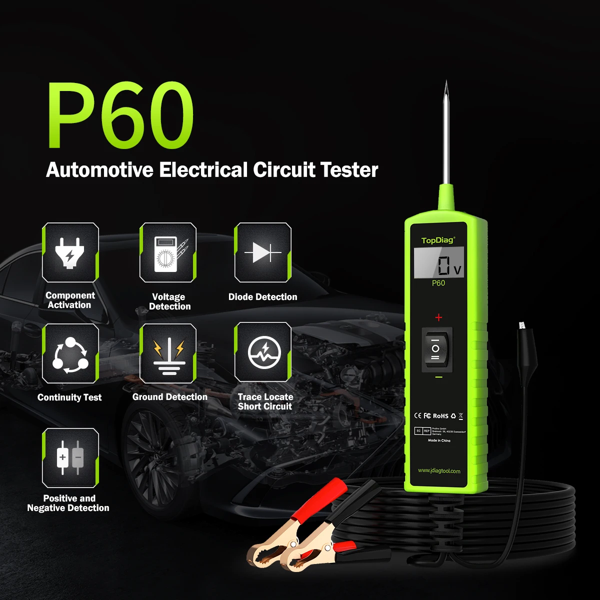Topdiag-P60-Automotive-Electrical-Circuit-Tester-Power-Circuit-Probe ...