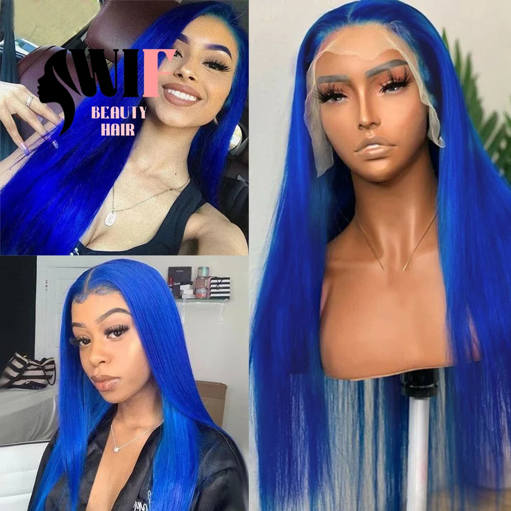 WIF-Blue-Hair-Cosplay-Synthetic-Wig-Long-Silk-Straight-Sapphire-Blue ...
