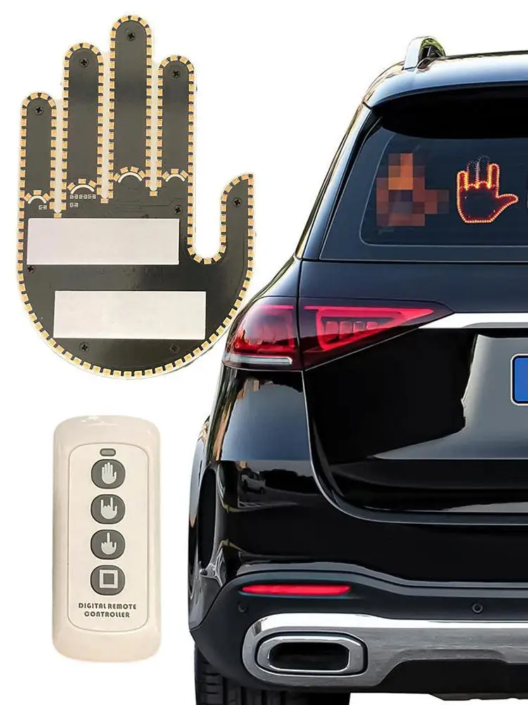 Middle-Finger-Car-Light-LED-Car-Hand-LED-Car-Finger-Up-Give-The-Love ...