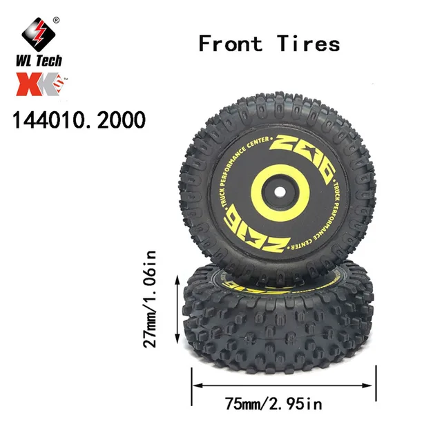 Original RC Car Wheels Rubber RC Car Tires For WLtoys 144010 144001 ...