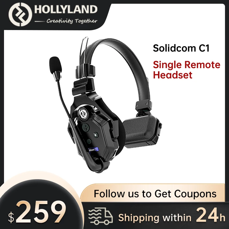 Hollyland Solidcom C1 Single Remote Headset Single-Ear Full-Duplex ...