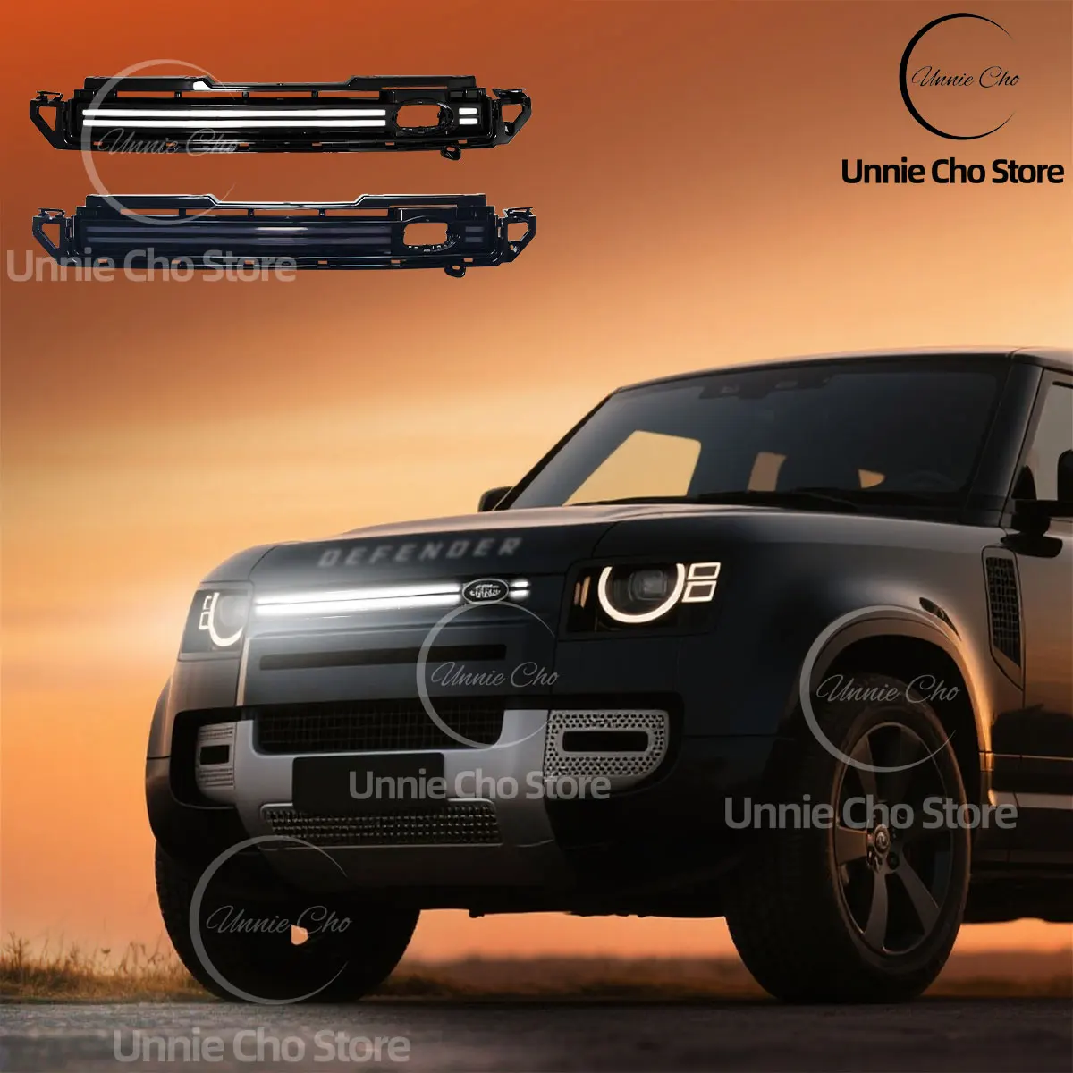 For Land Rover Defender 20-25 90 110 130 Front Bumper Grill Car ...