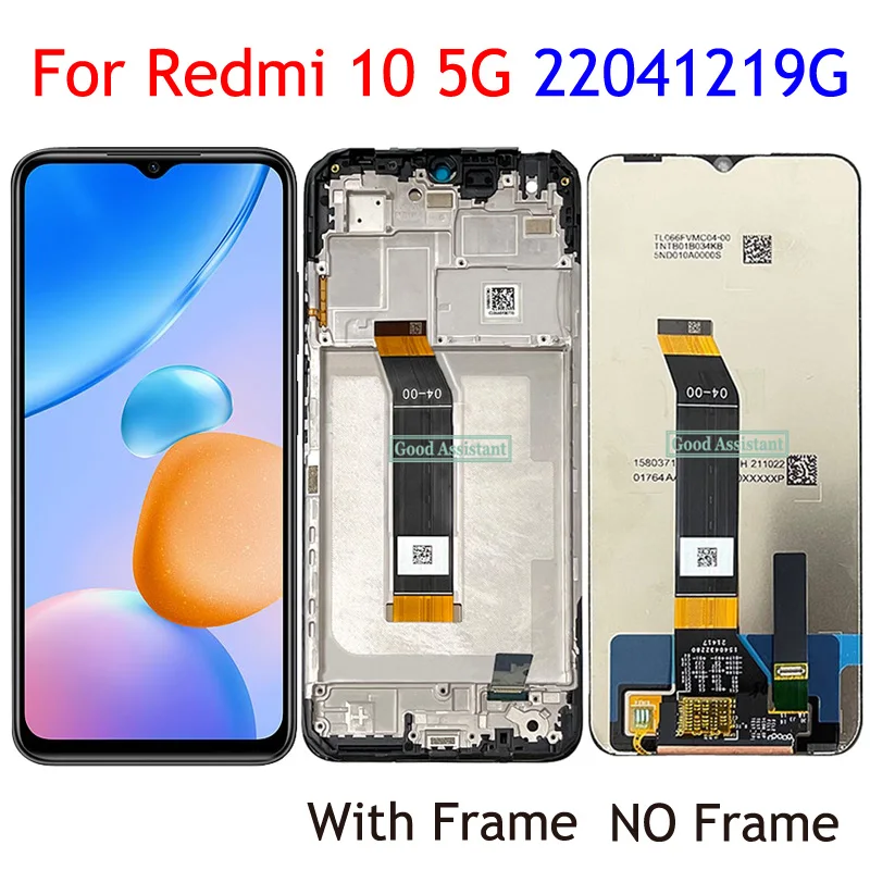 Preto original 6.58 polegada para xiaomi redmi 10 5g 22041219g display ...