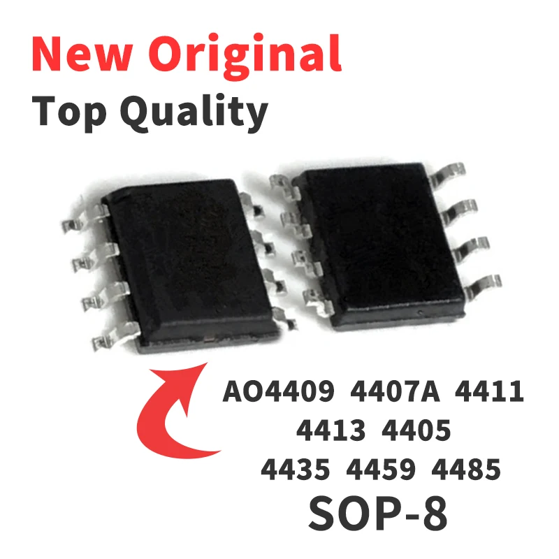 10pcs Ao4409 4407a 4411 4413 4405 4435 4459 4485 Smd Sop8 Fet Chip Ic ...