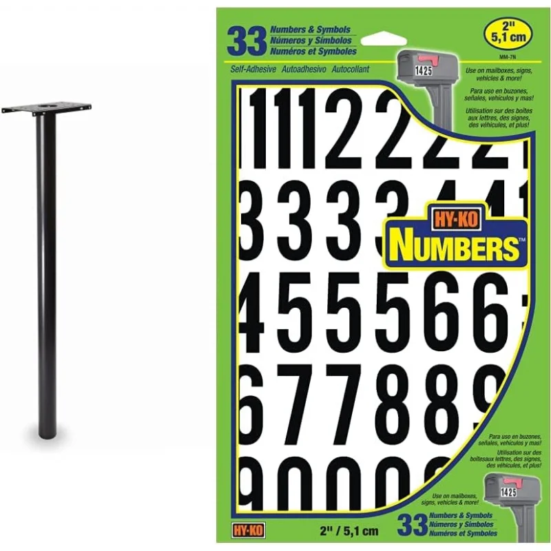 7516B-10-Pacifica-In-Ground-Steel-Mailbox-Post-One-Size-Black-and-Hy-Ko ...