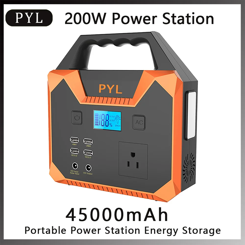 45000mAh-Portable-Power-Station-Solar-Generator-200W-110V-Emergency ...