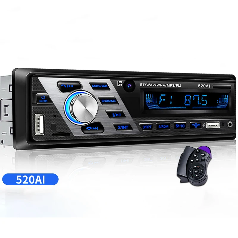 AZGIANT 12V 24V ISO Bluetooth Car Stereo FM Radio MP3 Audio Player SD ...