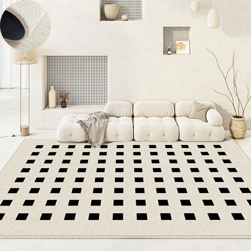 French Light Luxury Thick Plush Rug Large Area Living Room Rugs Home ...