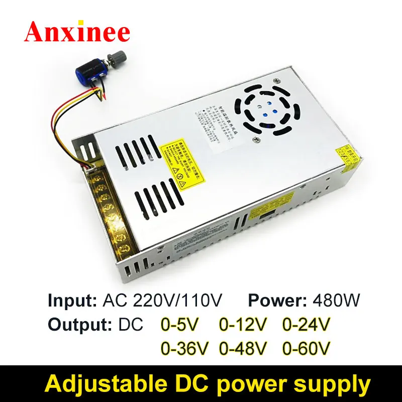 480w-Adjustable-DC-Power-Supply-AC-220v-110v-To-DC-5v-12v-24v-36v-48v ...