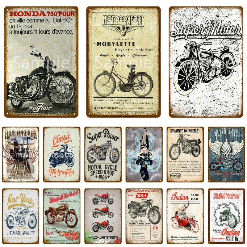 Retro-Super-Motor-Metal-Tin-Signs-Vintage-Motorcycles-Poster-Motor ...