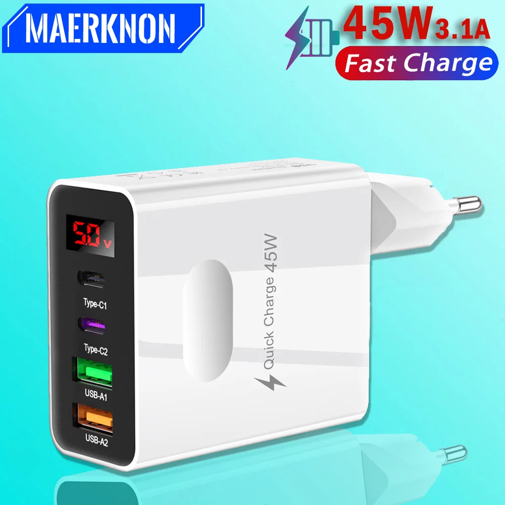 45W-Digital-Display-USB-C-Charger-PD-Fast-Charge-Adapter-for-Xiaomi ...