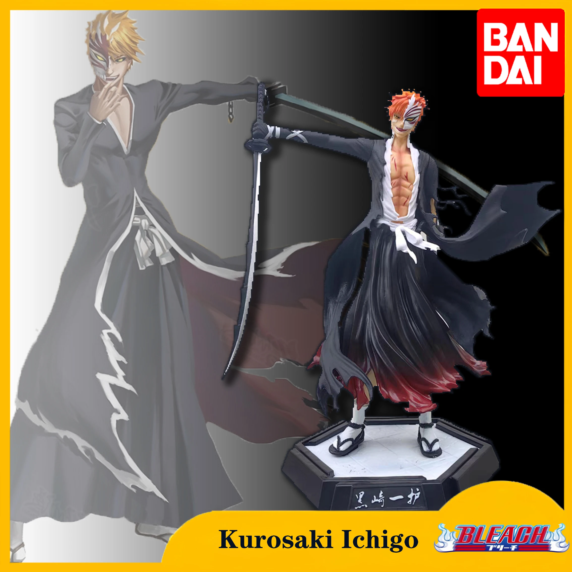 BLEACH-Kurosaki-Ichigo-anime-character-smiley-face-action-doll-PVC ...
