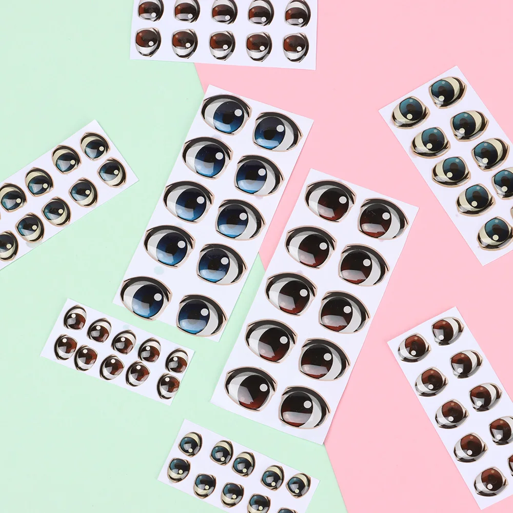 10Pairs-Cartoon-Eyes-Stickers-Anime-Figurine-Doll-Face-Organ-Paster ...