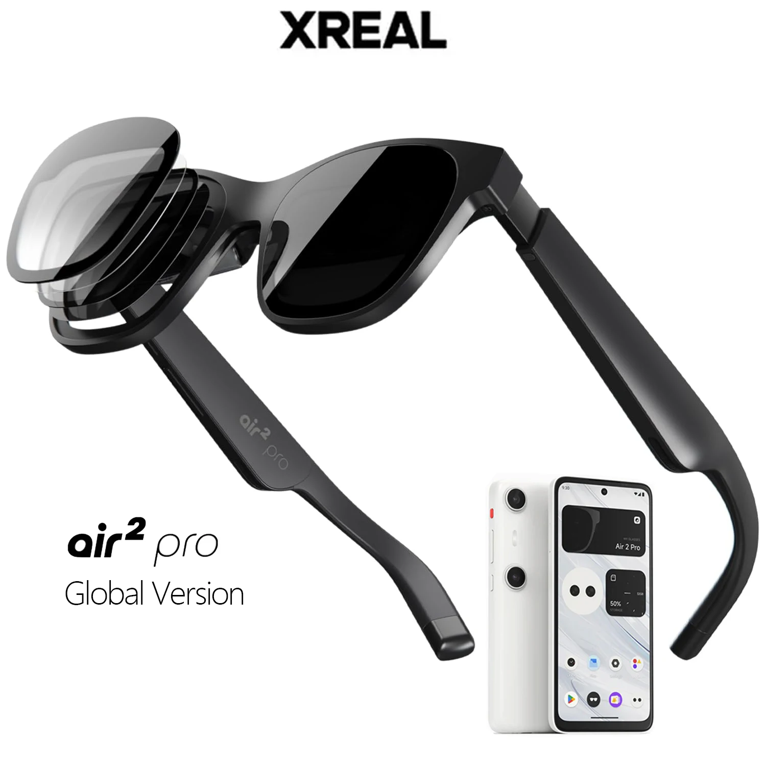 XREAL-Nreal-Air2-Air-2-Pro-Smart-AR-Glasses-HD-130-Screen-1080p ...