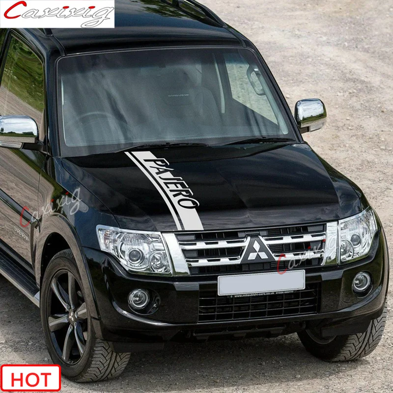 Carbon Fiber Vinyl Film Decal Car Hood Bonnet Stripes For Mitsubishi ...