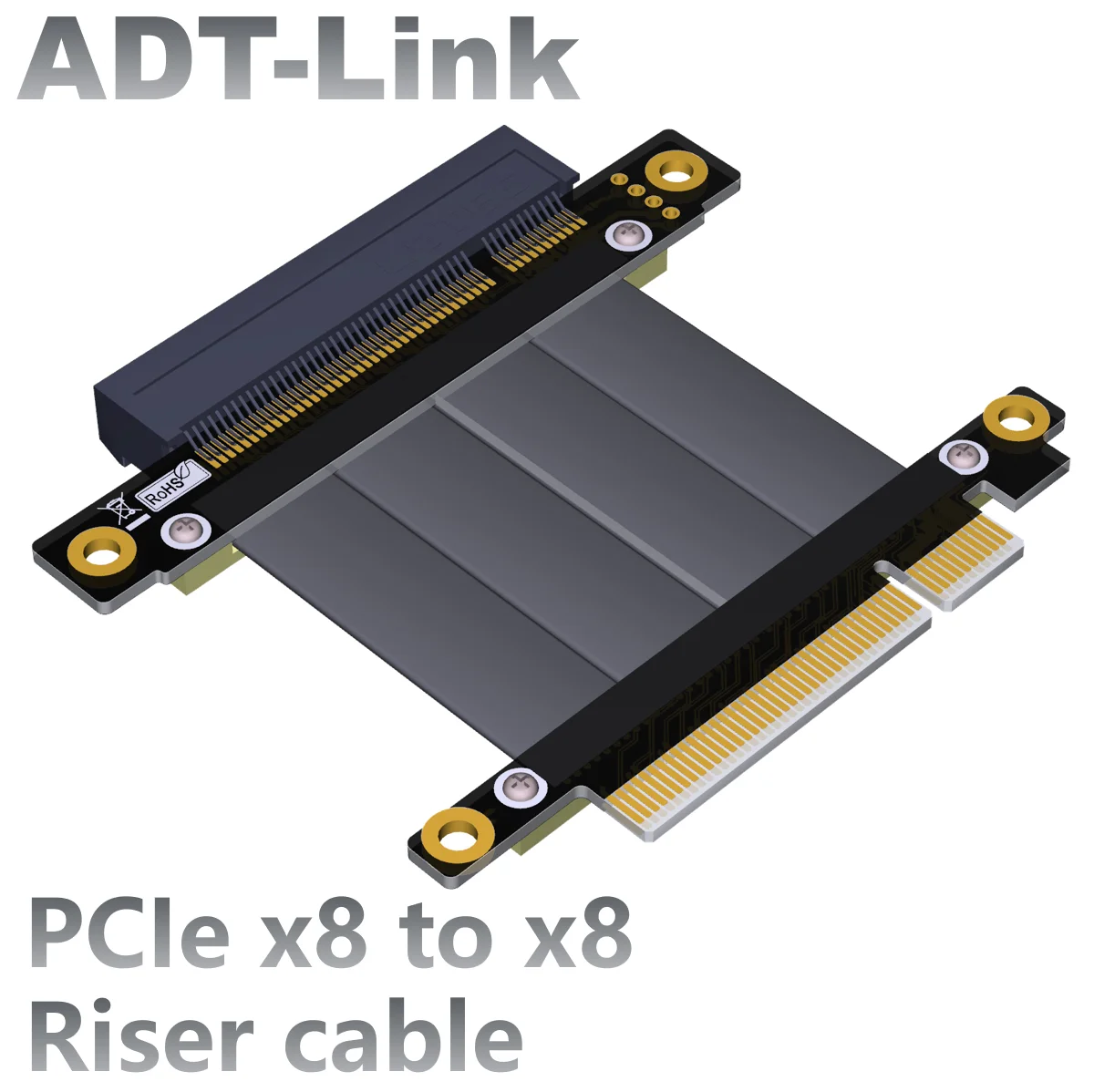 ADT-Link PCI-E 3.0x8 Riser Cable PCIe Riser card 8x Full Speed PCIe x8 Para x8 Adaptador Para ...