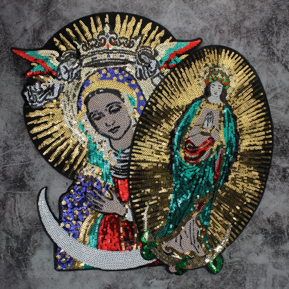 Patchs De Broderie De La Déesse Marie Vierge Pour Vêtements, Grandes ...