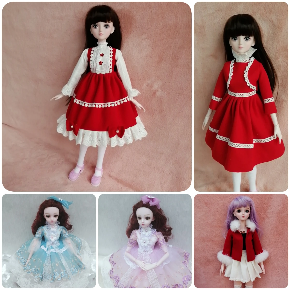 60cm-Doll-Clothes-1-3-BJD-Doll-Maid-Princess-Dress-Set-Doll-Accessories ...