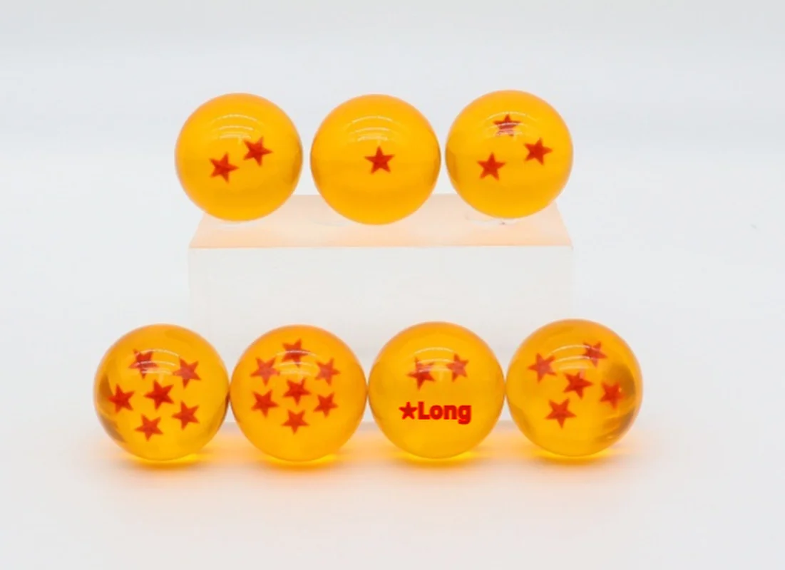 7.6cm Anime Figure Dragon Ball Z Crystal clear and translucent Ball toy ...
