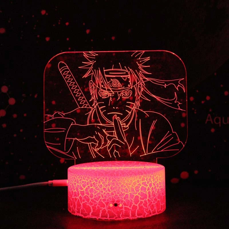 7 Colors Naruto Led Night Light Toys Anime Akatsuki Uchiha Itachi ...