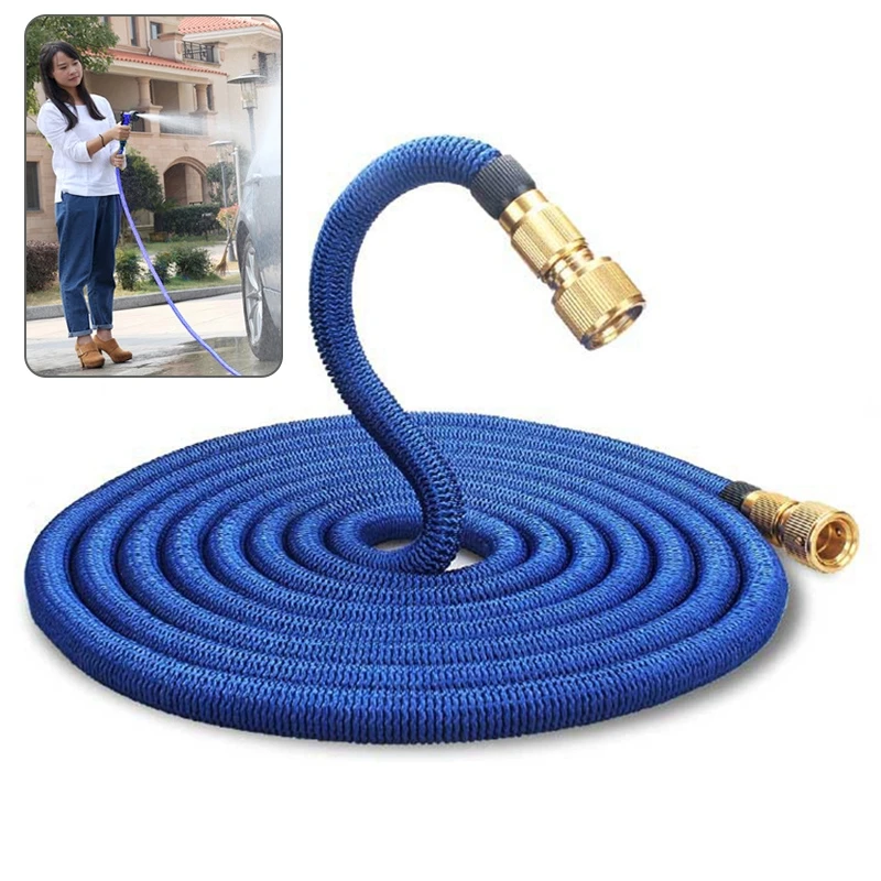 25-100FT-Expandable-Garden-Water-Hose-High-Pressure-Reel-Magic-Water ...