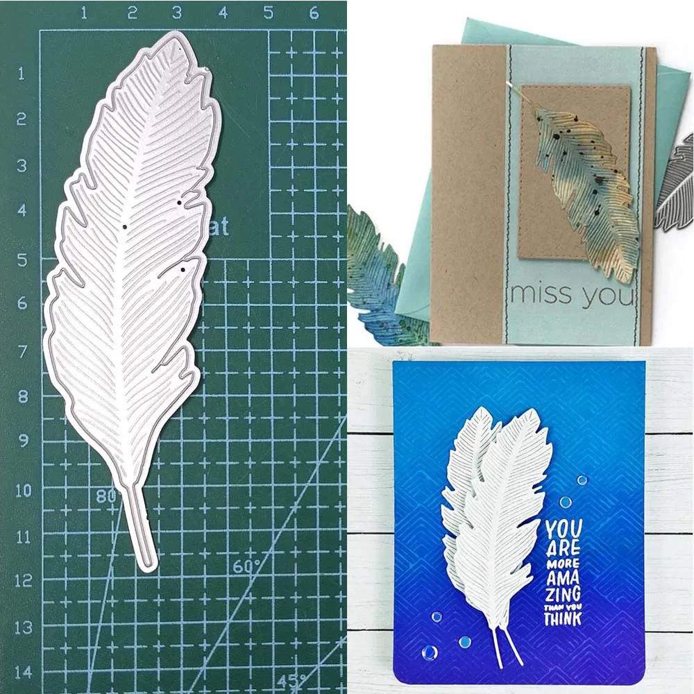 Feather-Metal-Cutting-Dies-For-DIY-Scrapbook-Album-Die-Cutting-Paper ...