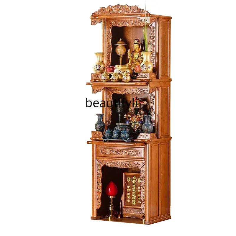 Temple For Home Buddhist Desk Wooden Buddhist Altar Wall Mounted Buddha ...