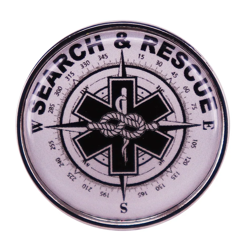 Search & Rescue Enamel Pin Brooch Badge for Firefighters Rescuer ...