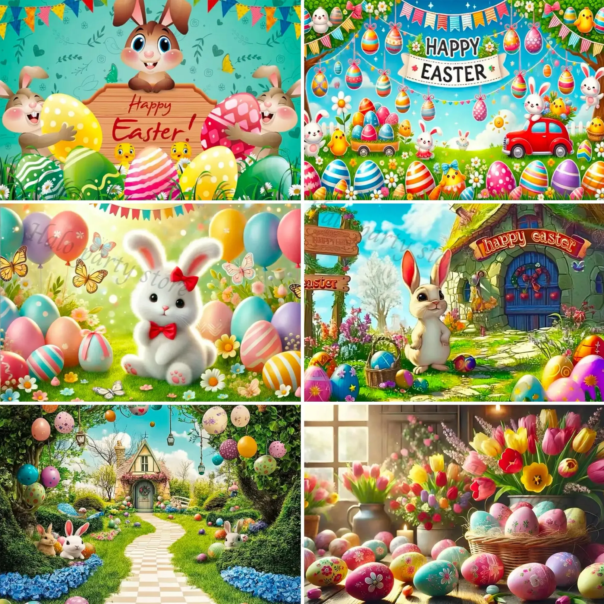 Easter-Bunny-Spring-is-Coming-Theme-Background-Multi-purpose-Easter ...