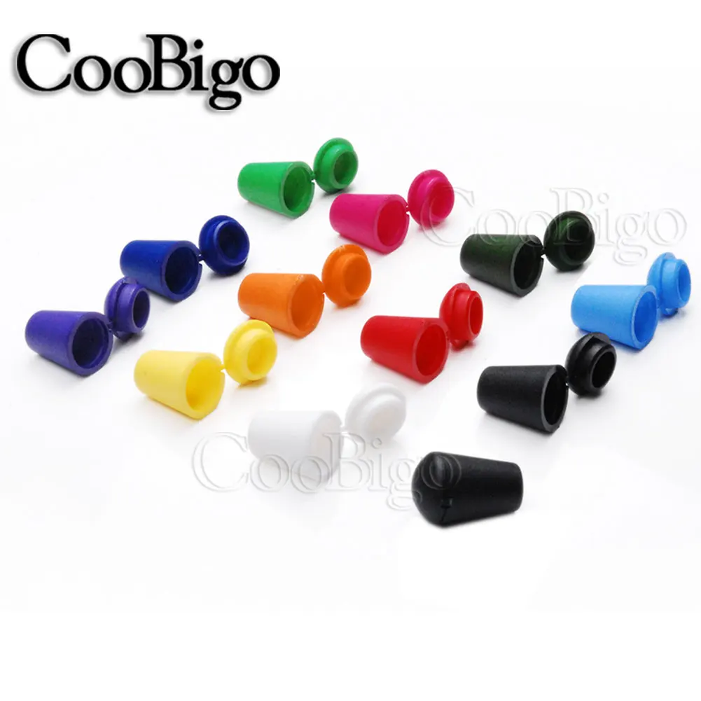 50pcs Plastic Cord Lock End Bell Stopper With Lid Lock Toggle Clips ...