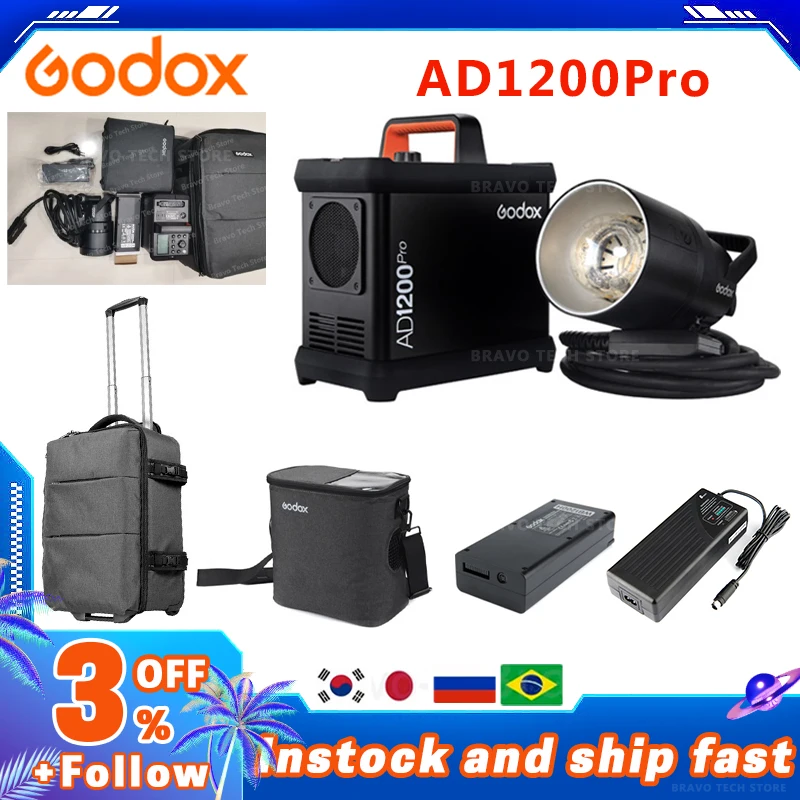 Godox-AD1200Pro-AD1200-Pro-1200Ws-2-4G-TTL-1-8000-HSS-40W-Modeling ...