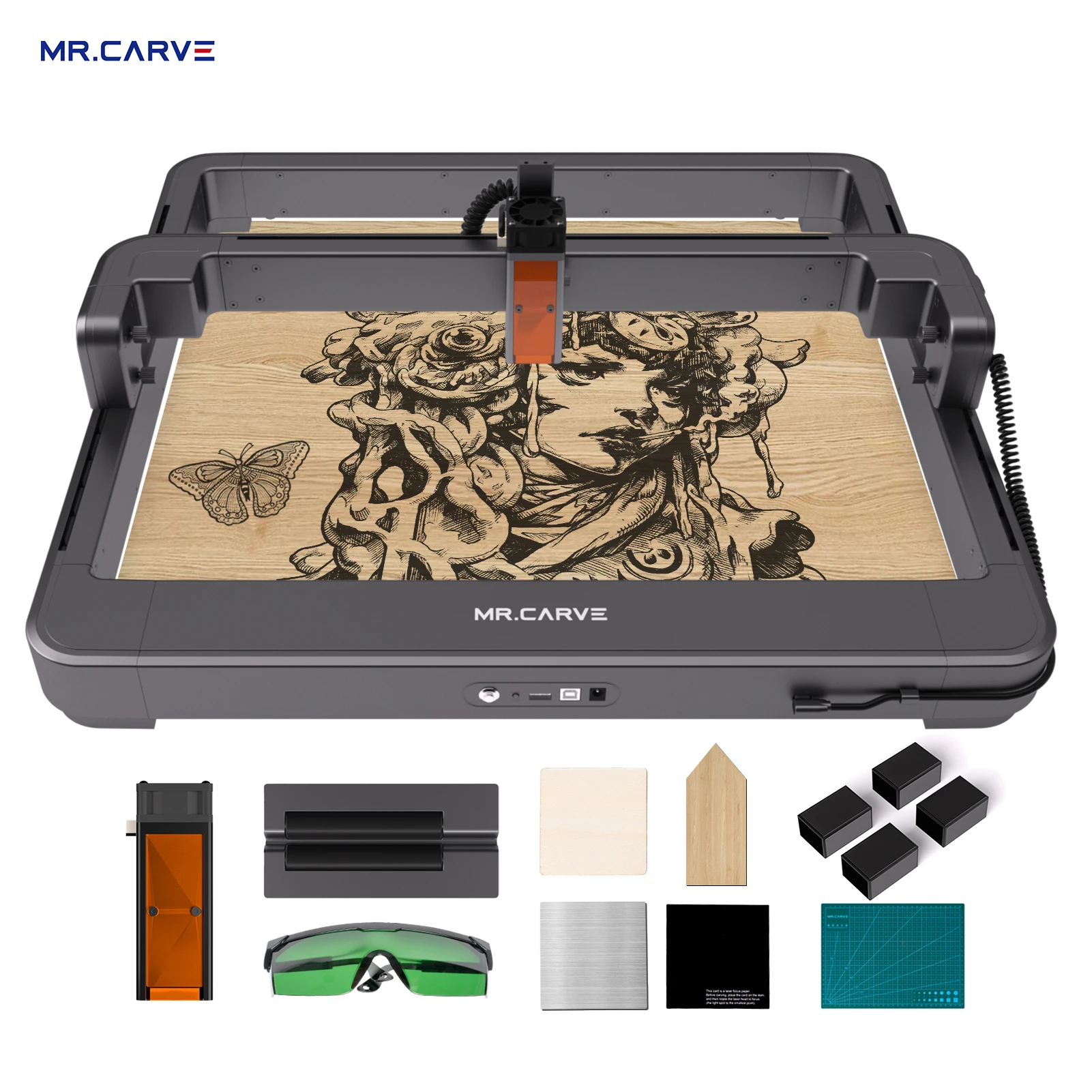 DAJA MR.CARVE M3 maszyna do grawerowania laserowego 10W niebieski Laser ...