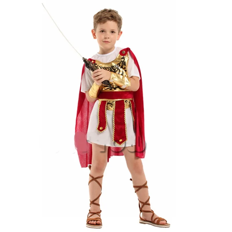 Ancient Roman Gladiator Cosplay Crusader Knights Costume Halloween kid ...