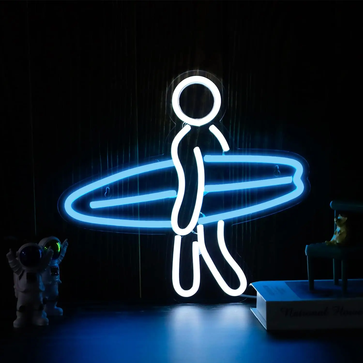 Surfer Shape Neon Light Sign USB Dimmable LED Neon Sign Wall Decoration ...