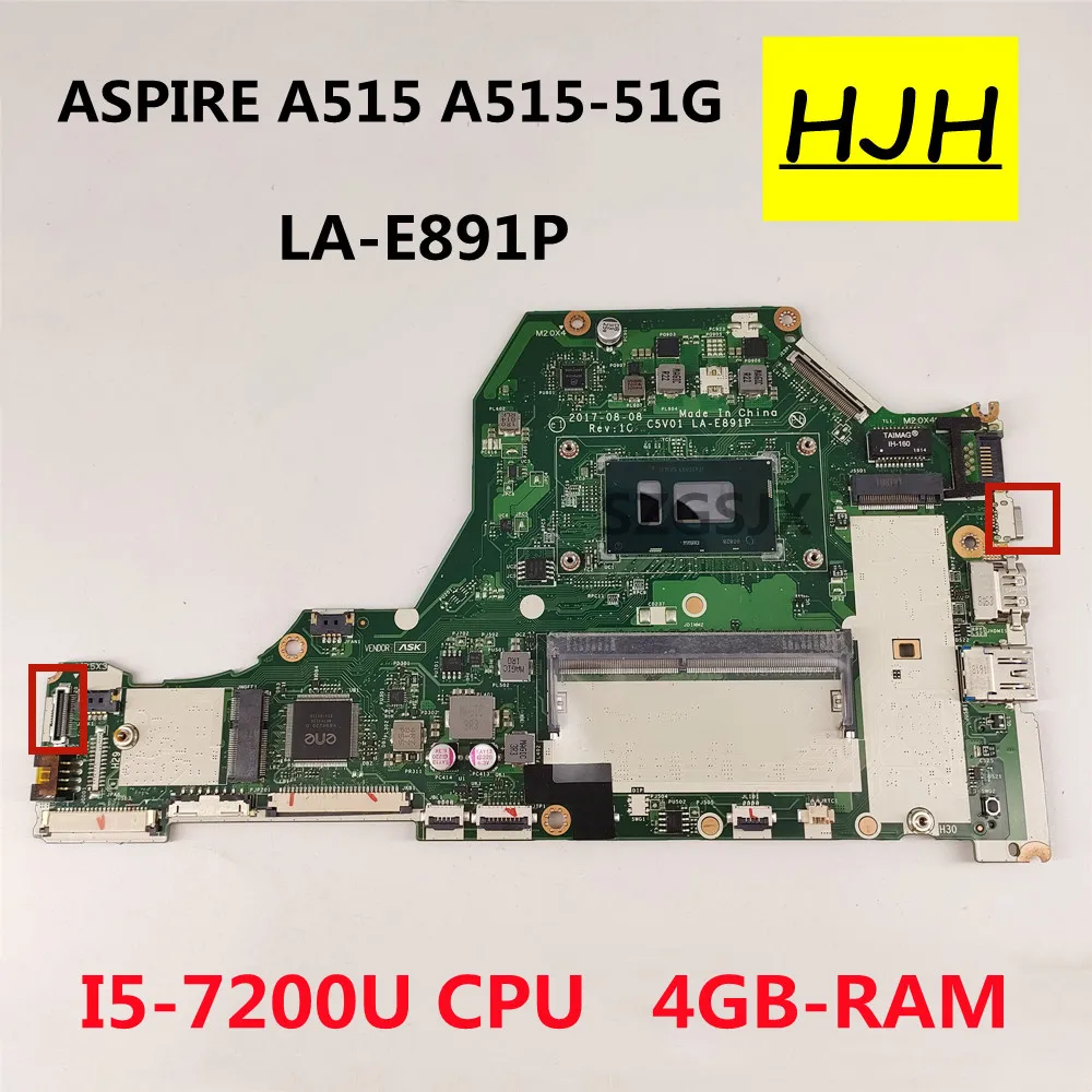 For-Acer-ASPIRE-A515-A515-51G-Laptop-Motherboard-C5V01-LA-E891P-With-I5 ...