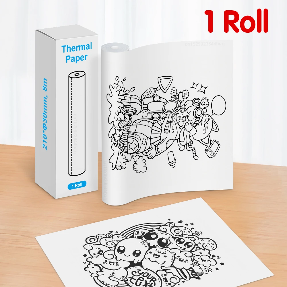 1Roll-Thermal-Paper-A4-210mm-Thermal-Printer-Paper-Waterproof-Oil ...