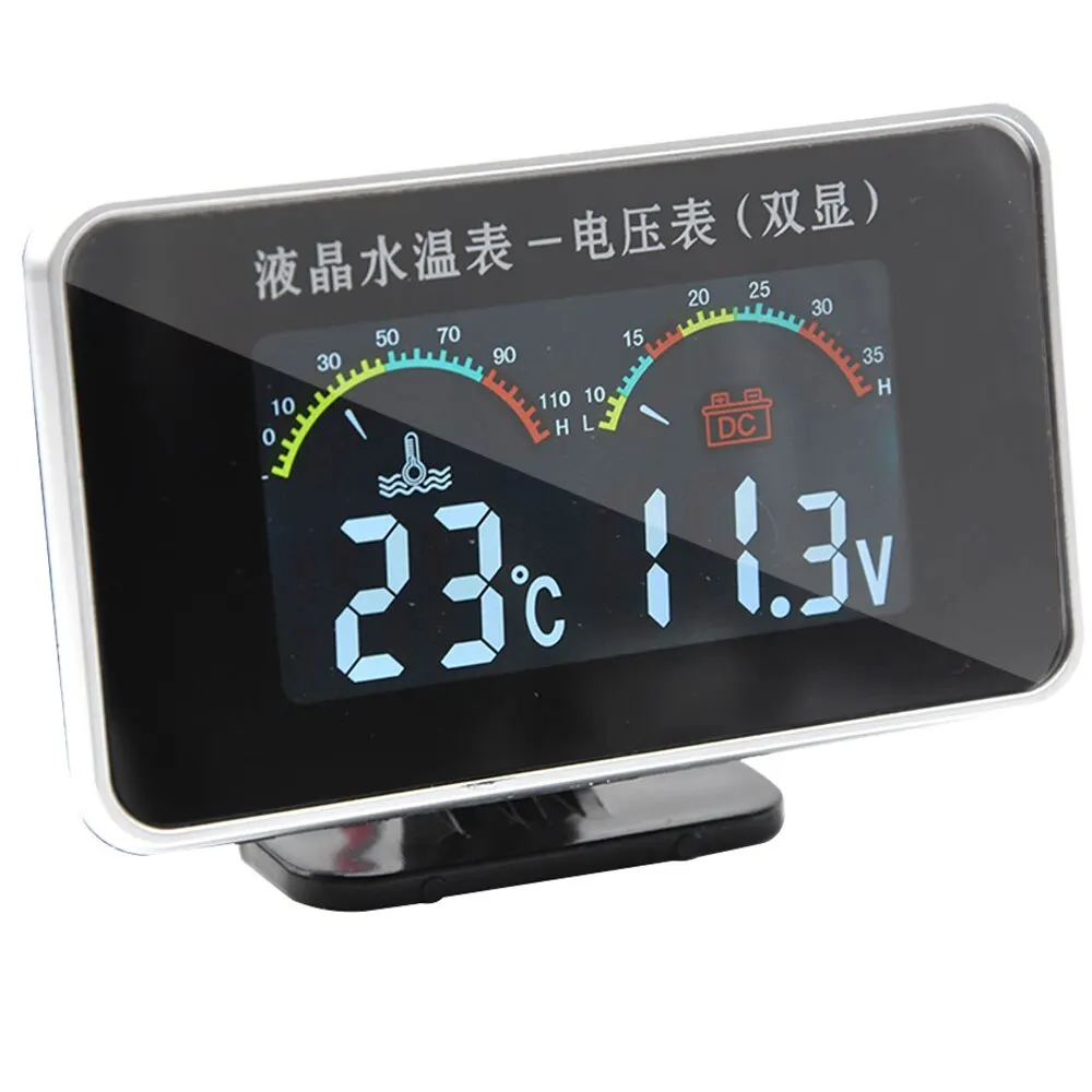 Waterproof LCD Digital Car Truck Voltmeter Water Temp Gauge Temperature ...