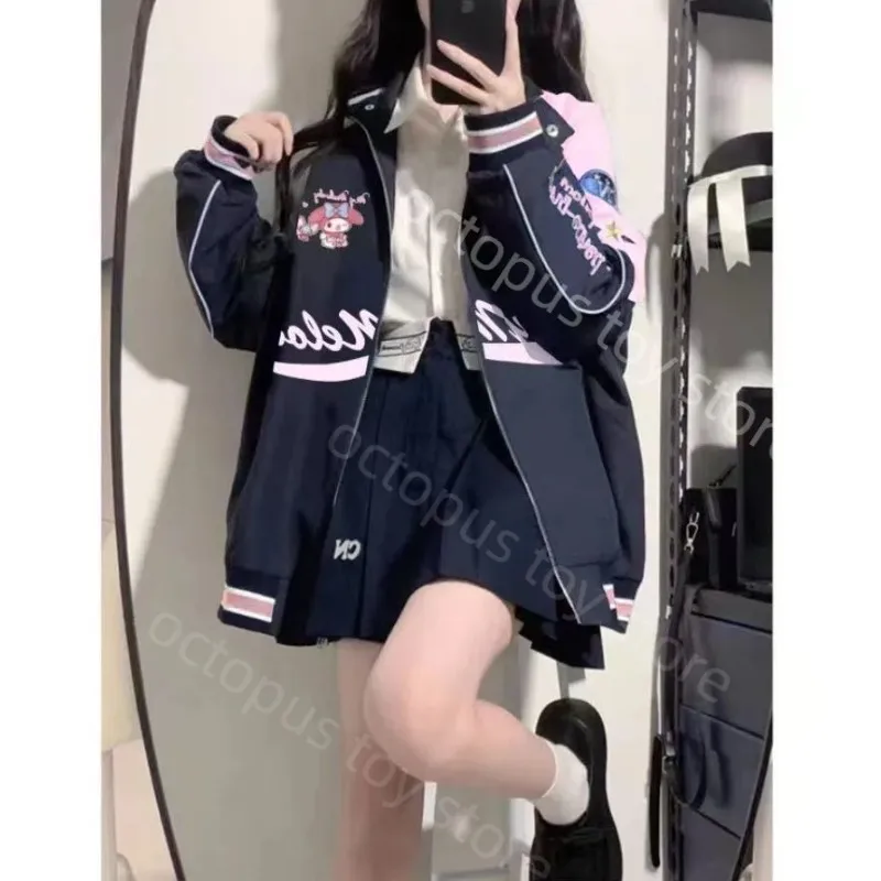 Y2k-Sanrio-My-Melody-Jacket-Cinnamoroll-Racer-Biker-Jacket-Spring ...