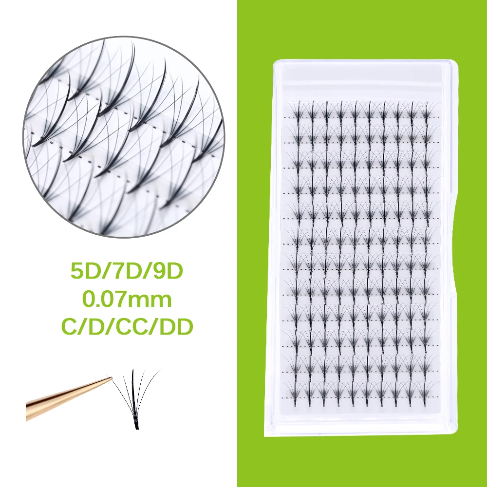 Premade Russian Volume Fans Eyelash Clusters Extensions 5d/7d/9d Mink ...
