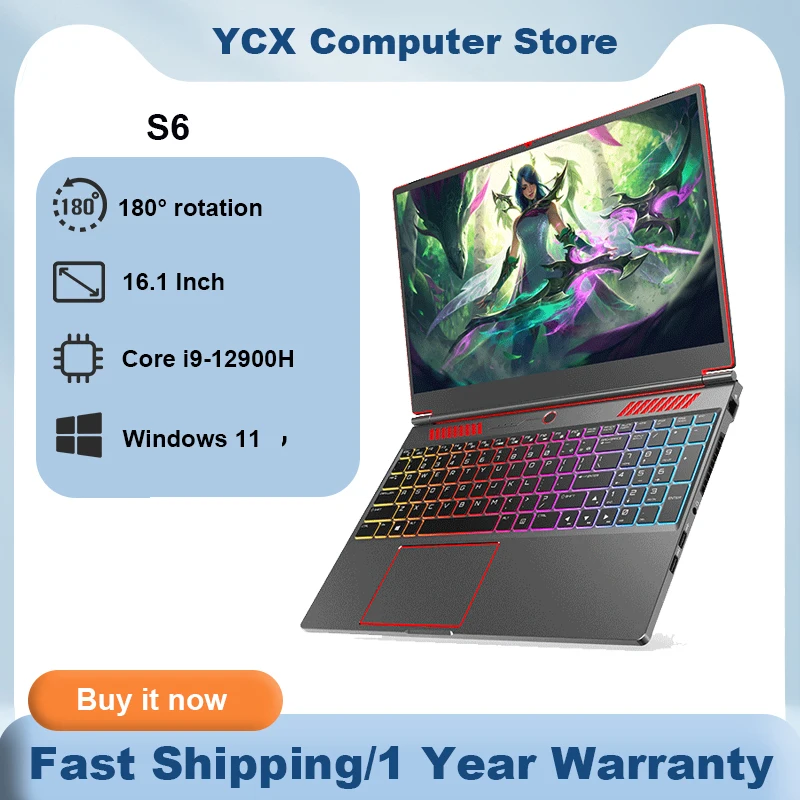 S6 laptop gamer Intel Core i9-13900HK RTX4050 6G 16.1 Inch 4800mah ...