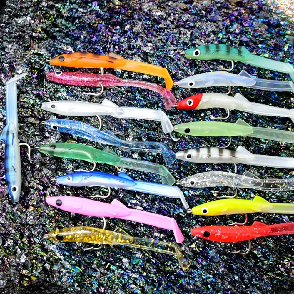 17Pcs Mixed Color Raglou Fishing Sea Fishing Spinning Soft Lure ...