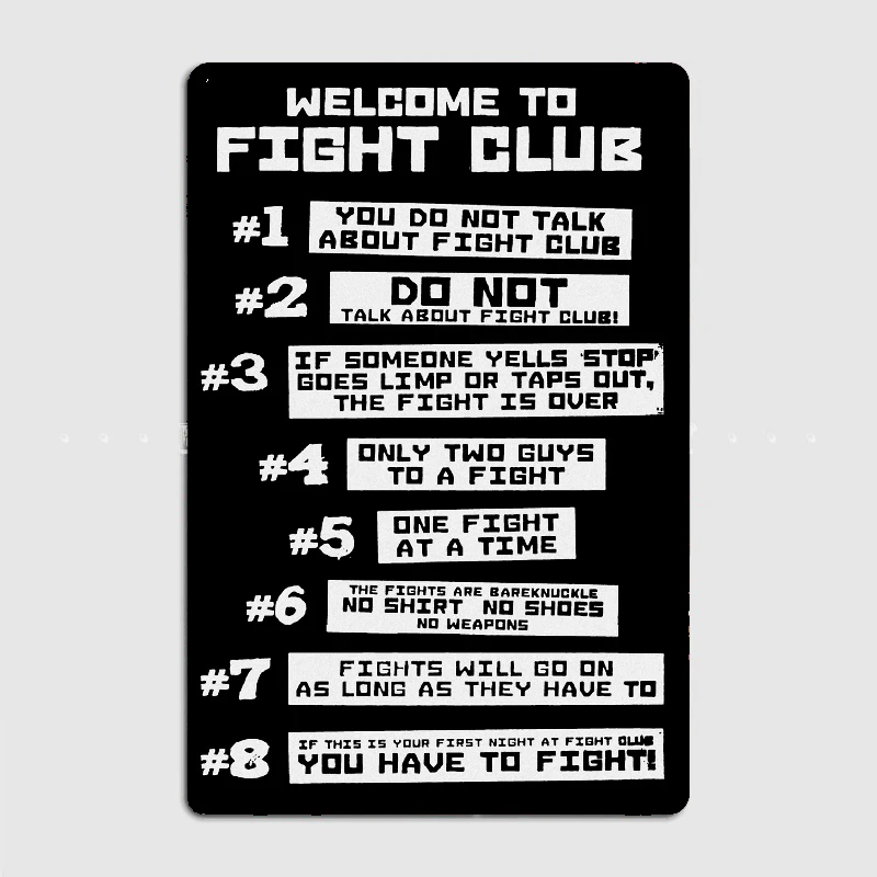 Fight Club Rules Poster