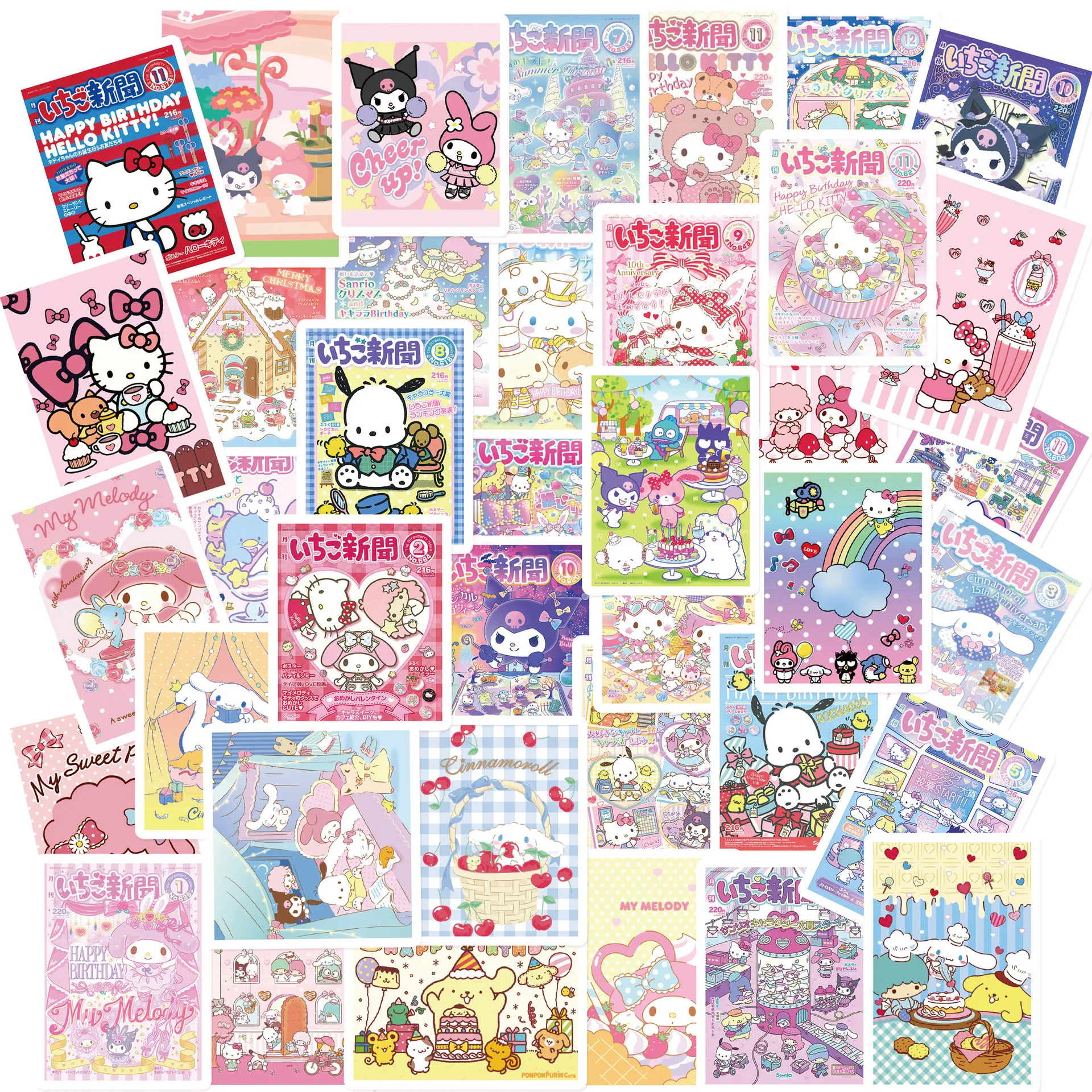 65pcs-Kawaii-MyMelody-Sanrio-Labels-Sealing-Stickers-Aesthetic ...