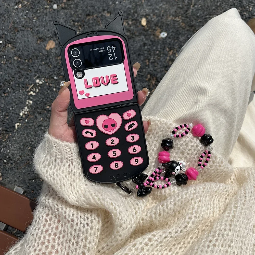 Kawaii-Kuromis-with-Lanyard-Telephone-Phone-Case-for-Samsung-Galaxy-Z ...