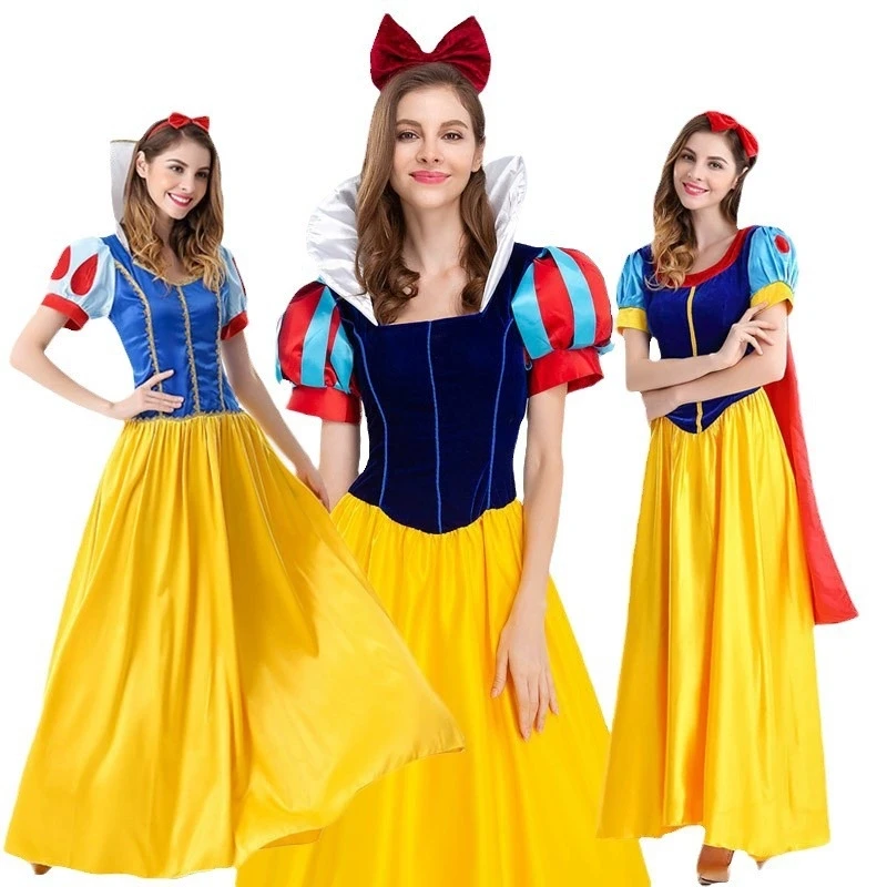Cartoon Princess Snow White Halloween Party Costume Adult Cosplay Plus ...