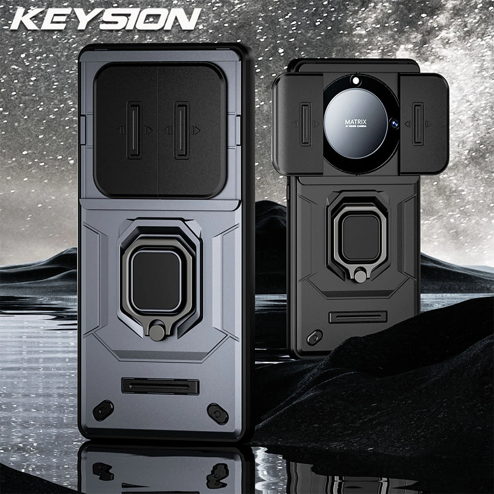 KEYSION Shockproof Case for Honor X9A 5G X9b Magic 5 Lite Slide Camera ...
