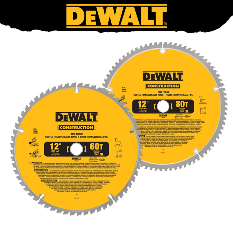 DEWALT-DW3126-DW3128-Miter-Saw-Blade-12-Inch-60T-80T-Fine-Finish ...